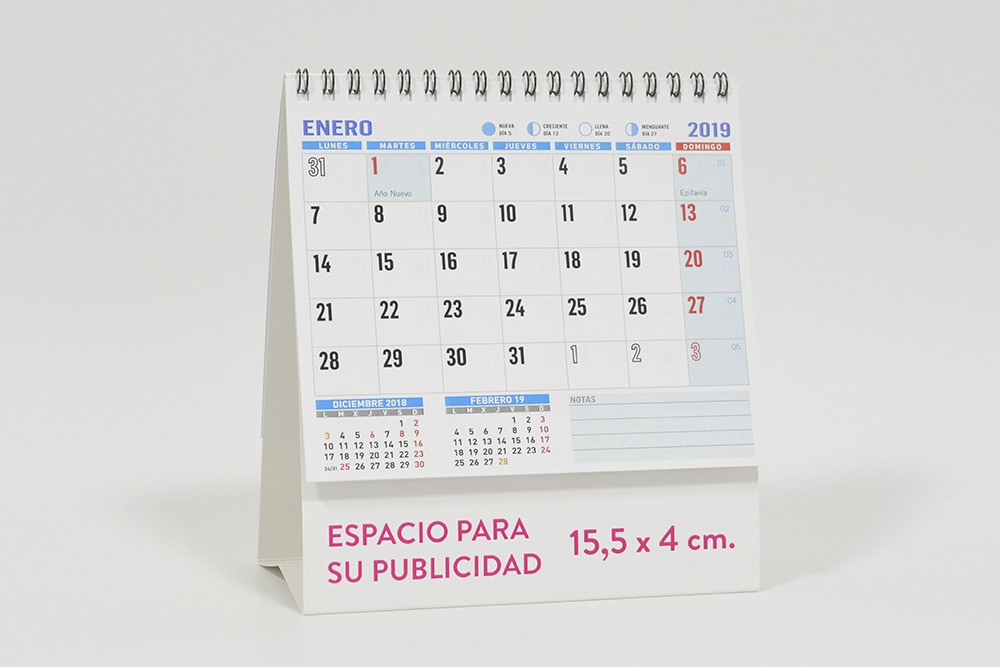 Calendarios de sobremesa - Calendarios personalizados para empresa