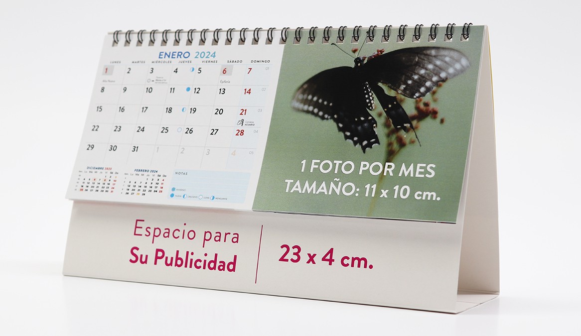 Calendario sobremesa notas - Calendarios Personalizados